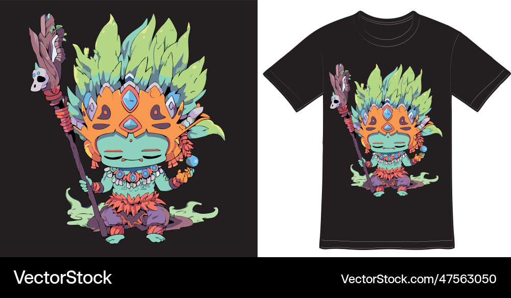 Delightful character concept for your tshirt Vector Image