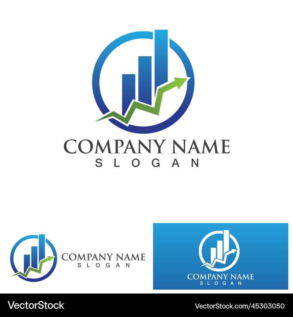 Finance logo template icon design business Vector Image