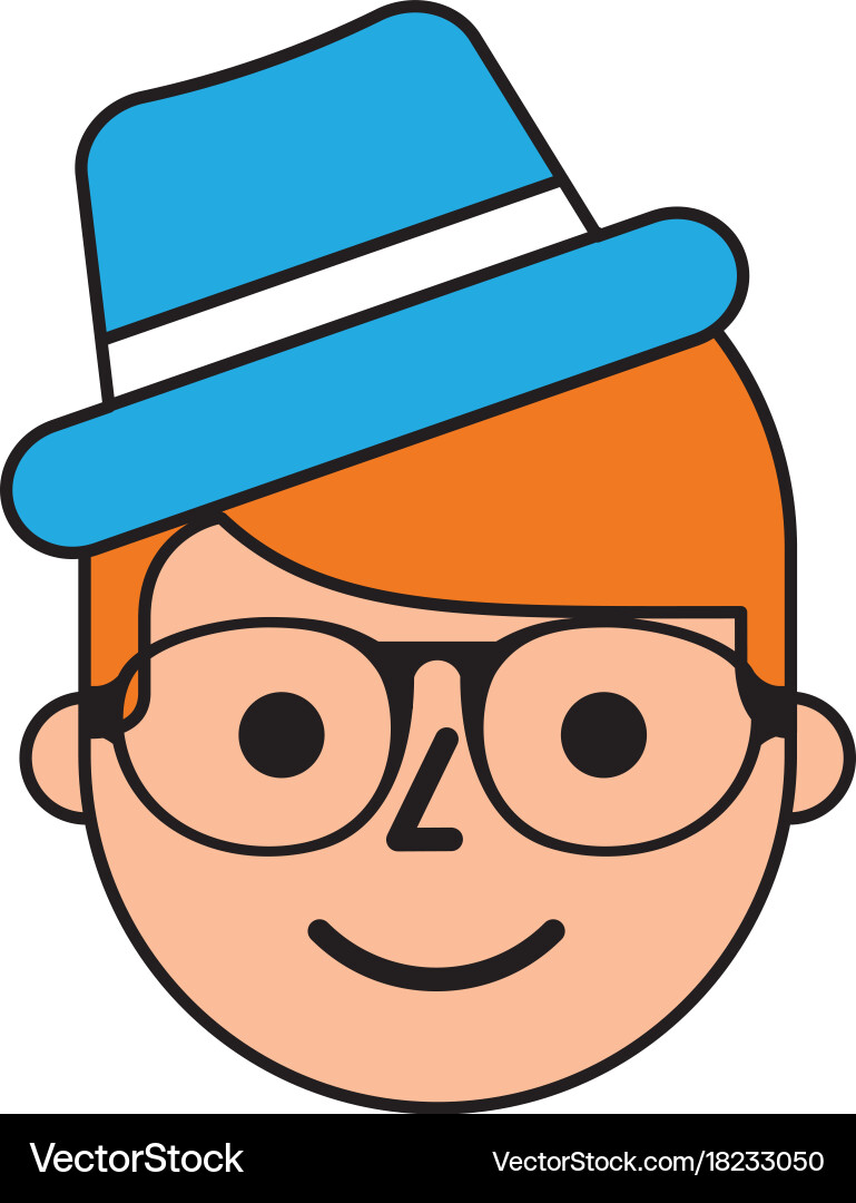 Man young character male profile Royalty Free Vector Image