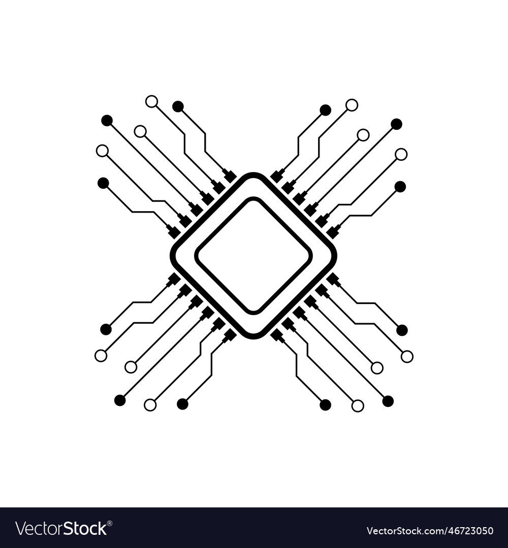 Processor logo icon Royalty Free Vector Image - VectorStock