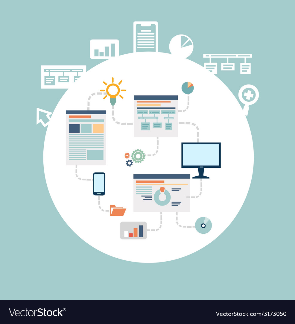 Programmer working at a computer Royalty Free Vector Image