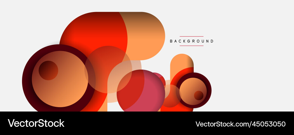 Round shapes circles minimal geometric Royalty Free Vector