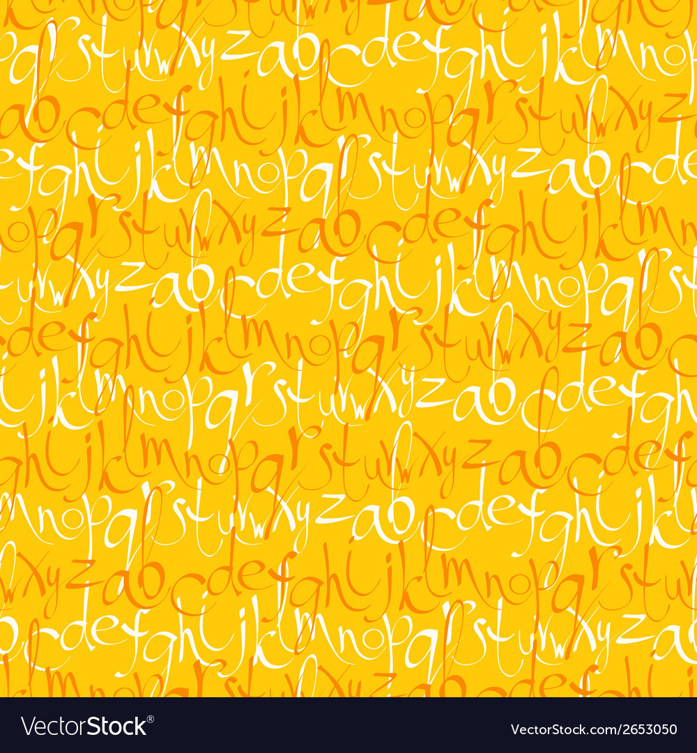 Seamless pattern with hand drawn letters Vector Image