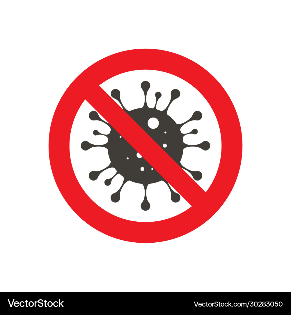 Sign caution coronavirus Royalty Free Vector Image