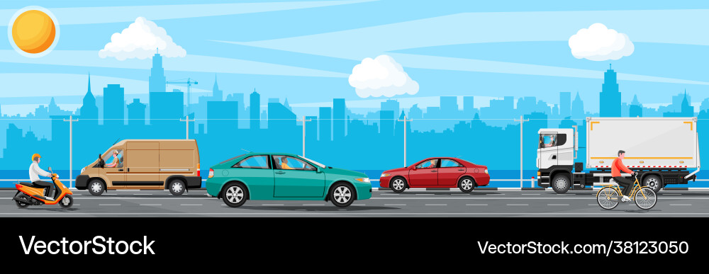 Suburban transportation and cargo Royalty Free Vector Image