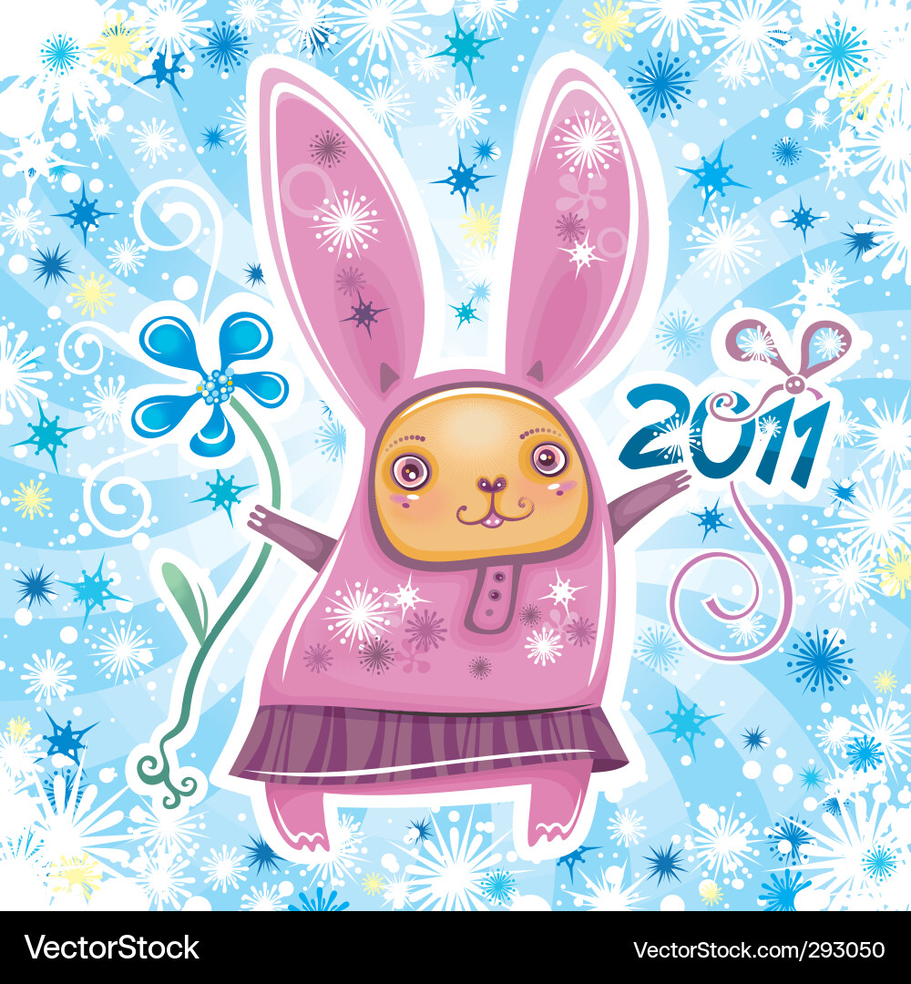 Year of the rabbit Royalty Free Vector Image - VectorStock