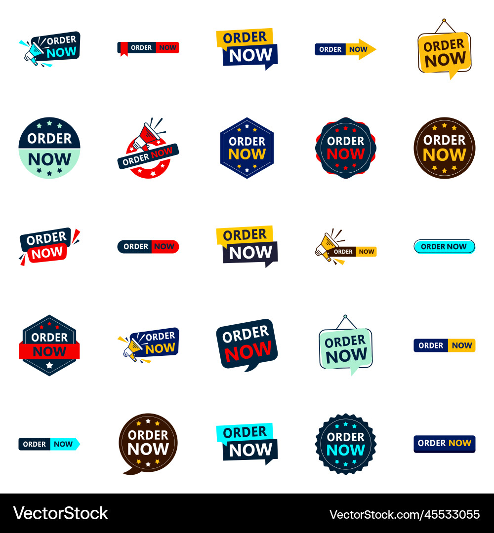 25 impressive order now banners to help you stand Vector Image
