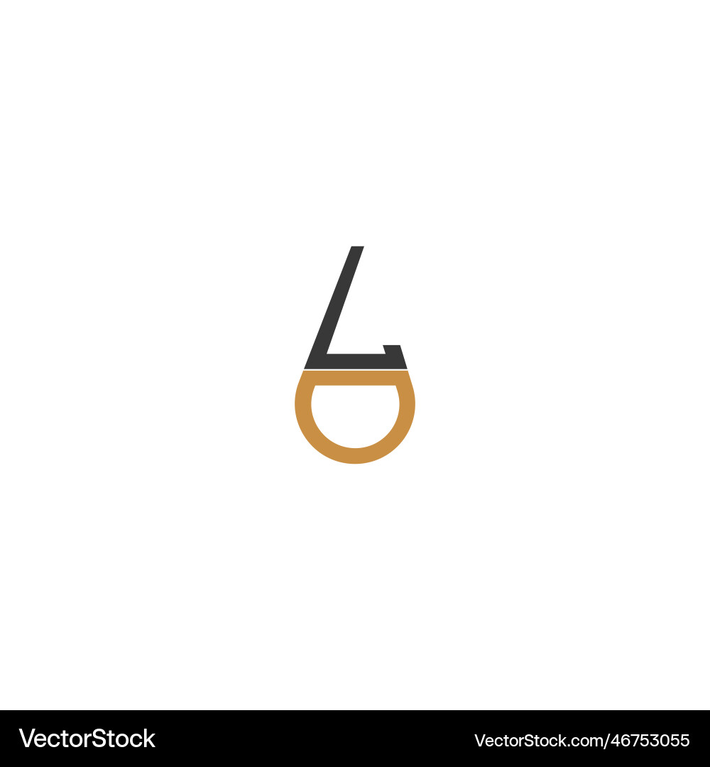 Alphabet initials logo ol lo o and l Royalty Free Vector