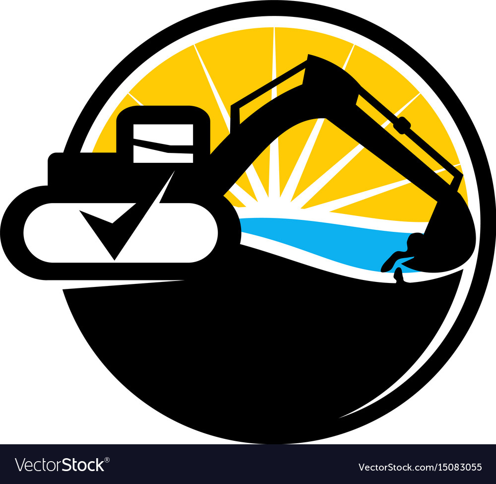 Backhoe Royalty Free Vector Image - VectorStock