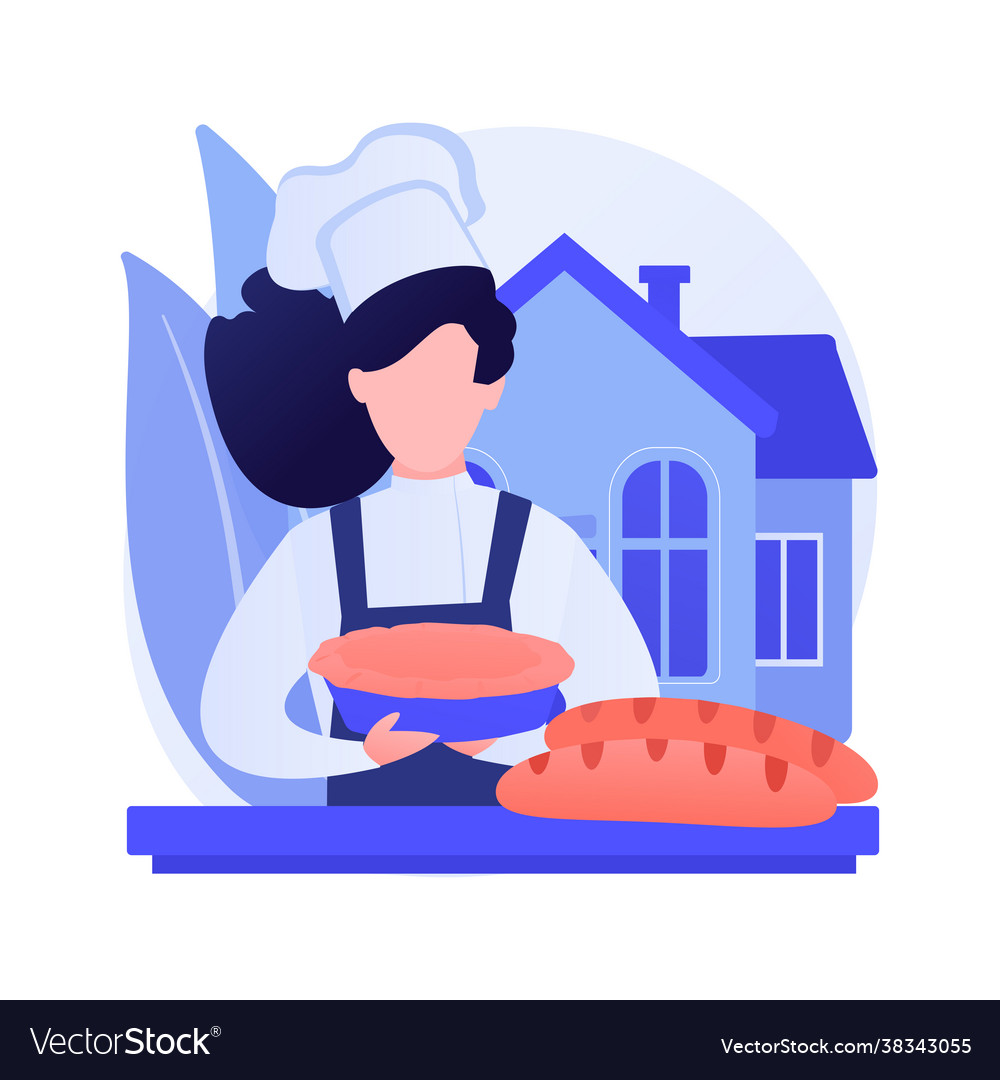 Baking bread abstract concept Royalty Free Vector Image