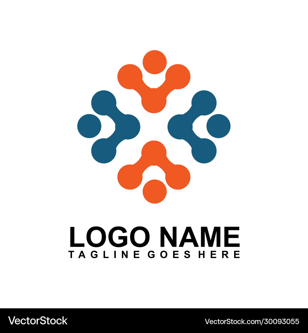 Community and adoption care logo design Royalty Free Vector