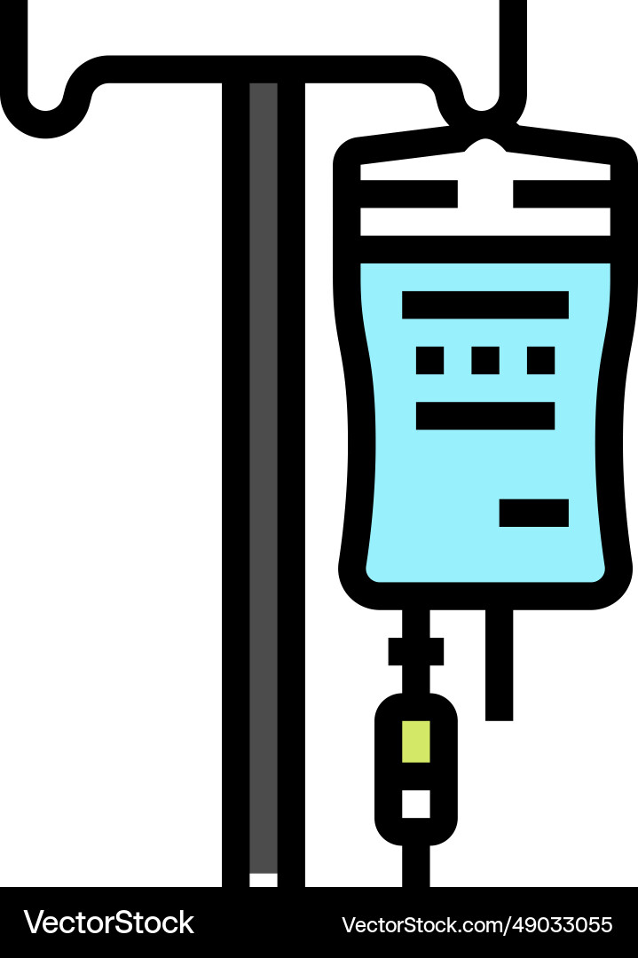 Intravenous iv drip color icon Royalty Free Vector Image