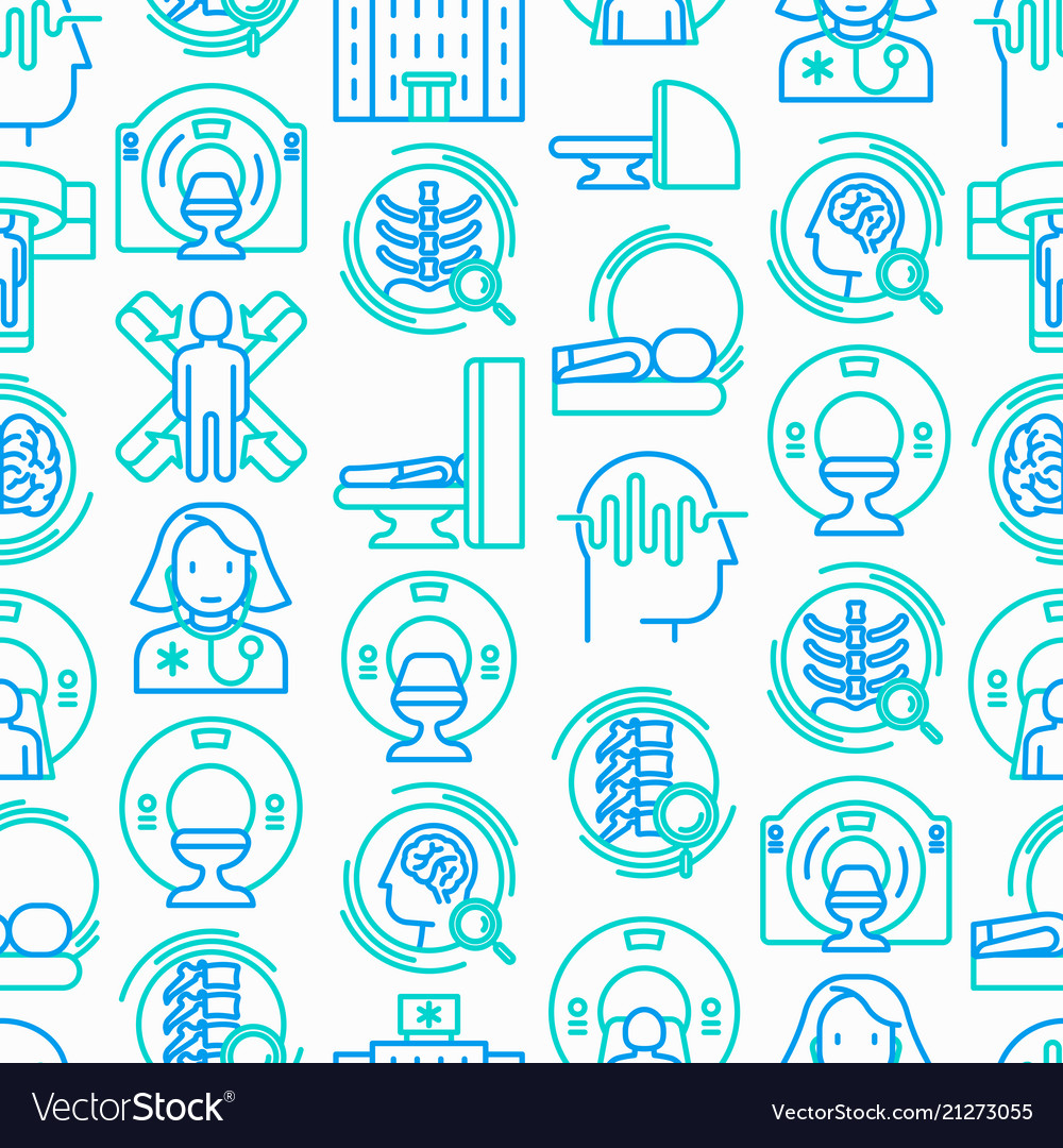 Mri diagnostics seamless pattern Royalty Free Vector Image
