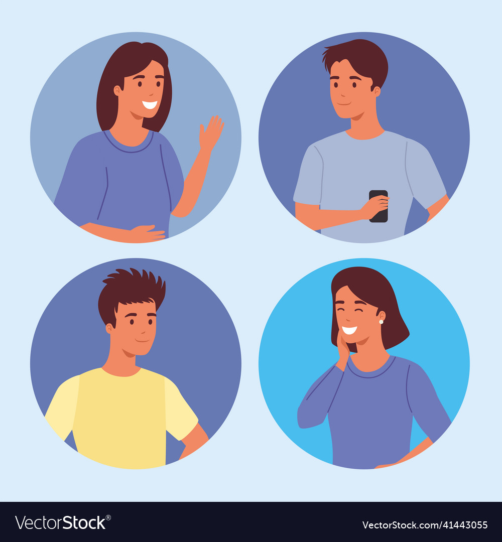 Scenes of young people Royalty Free Vector Image