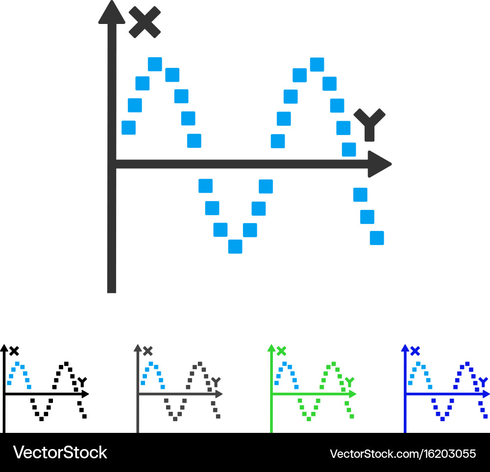 Sine Plot Flat Icon Royalty Free Vector Image Vectorstock 5718