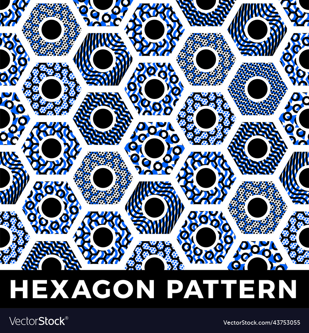 Tech geometric hexagon honey abstract background Vector Image