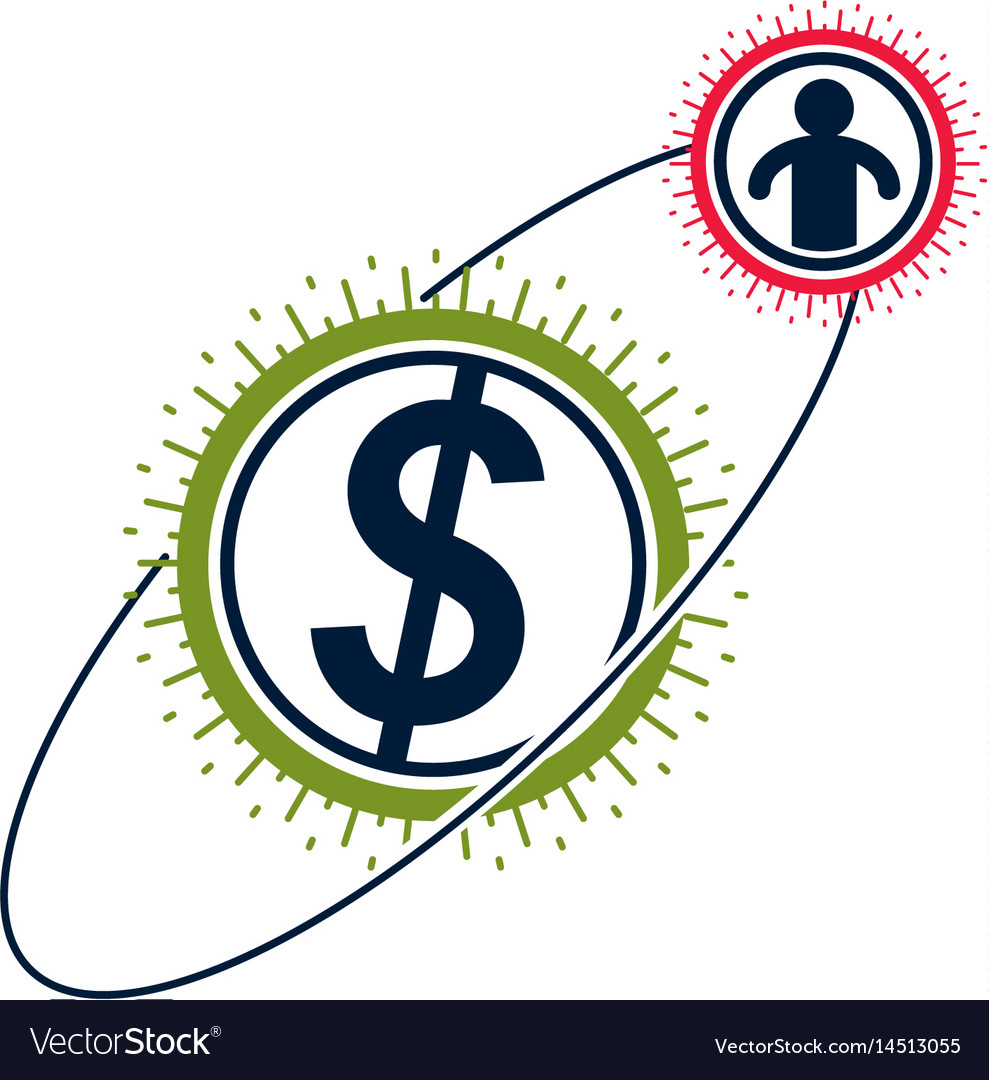 The global financial system conceptual logo Vector Image The global financial system conceptual logo Vector Image