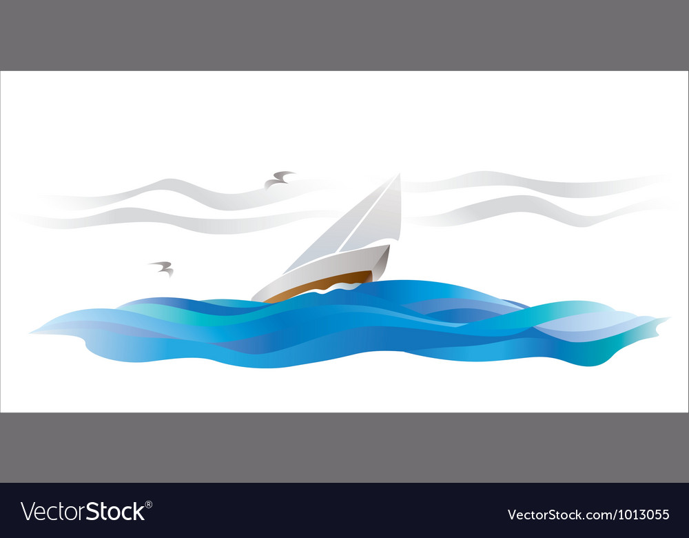 Wind sailing Royalty Free Vector Image - VectorStock