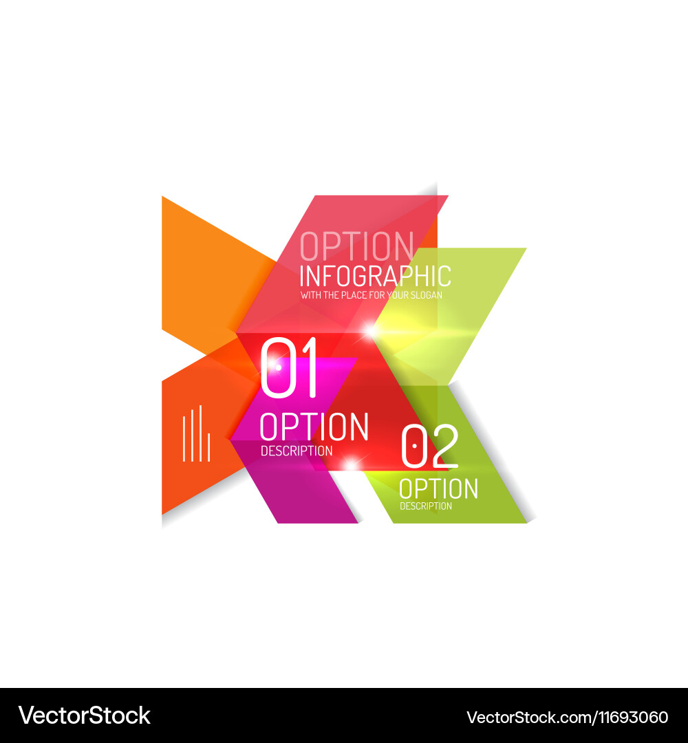 Abstract background geometric infographic option Vector Image