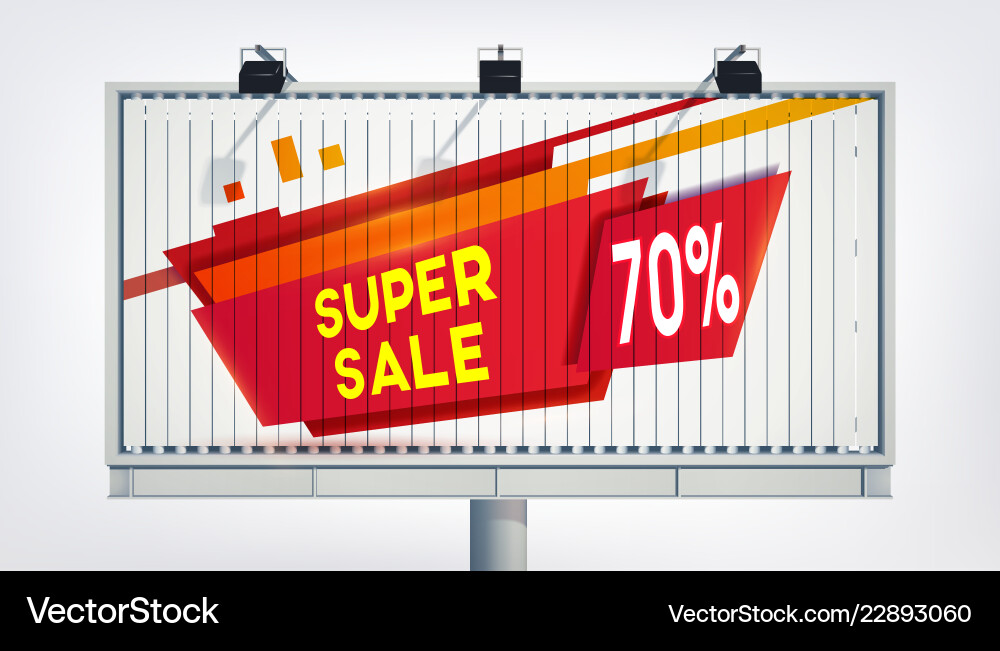 Big billboard sale banner Royalty Free Vector Image