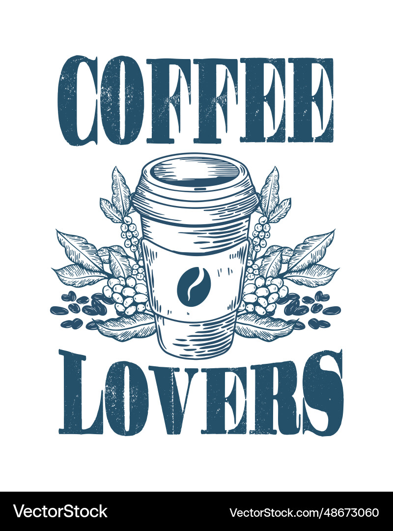 Coffee t-shirt design coffee tee Royalty Free Vector Image