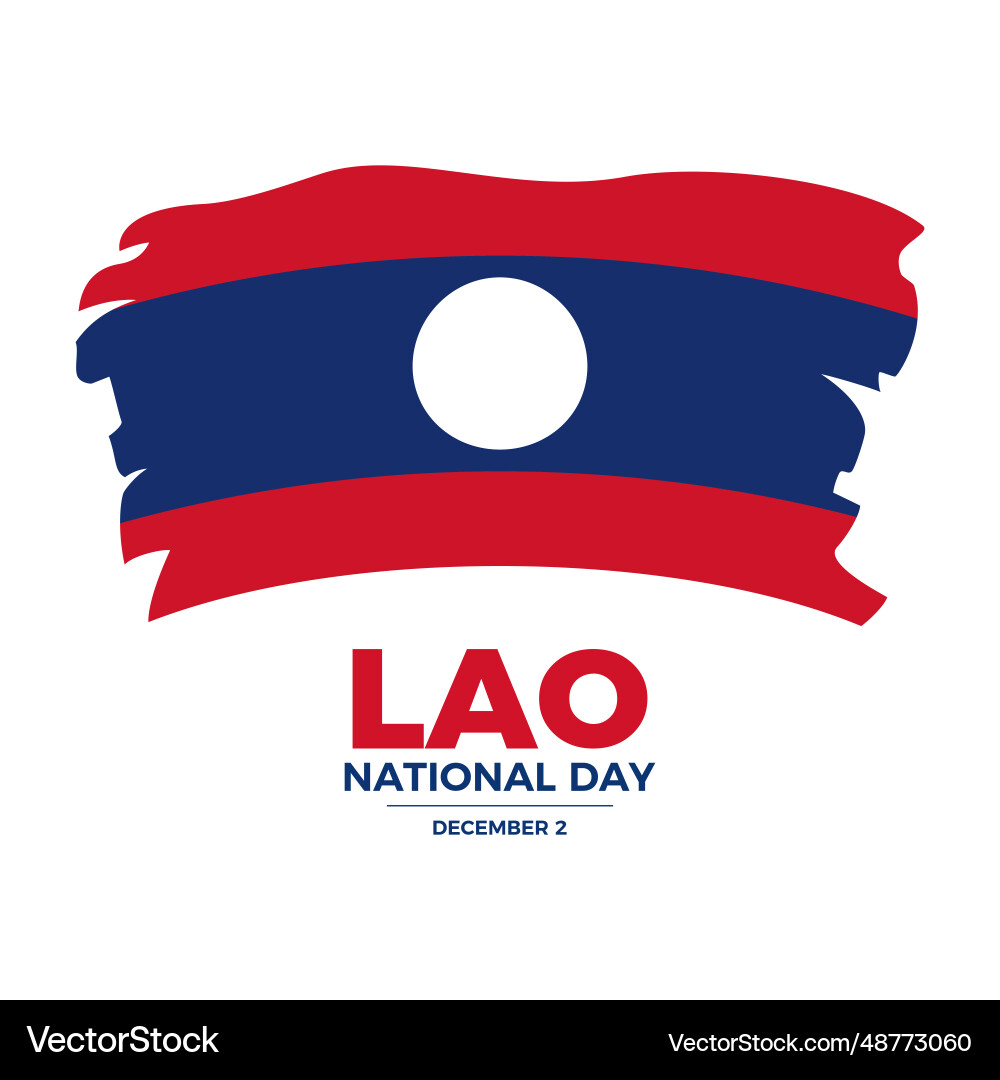 Lao national day poster Royalty Free Vector Image