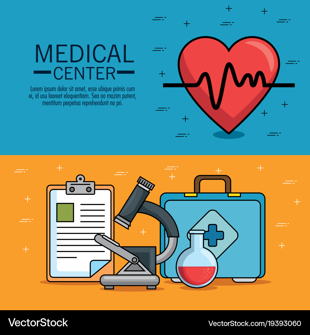 Medical center concept design Royalty Free Vector Image