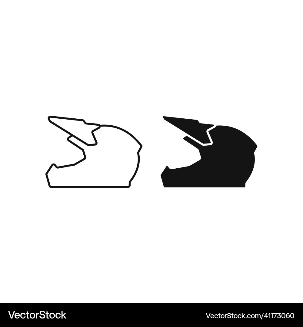 Motocross helmet icon Royalty Free Vector Image