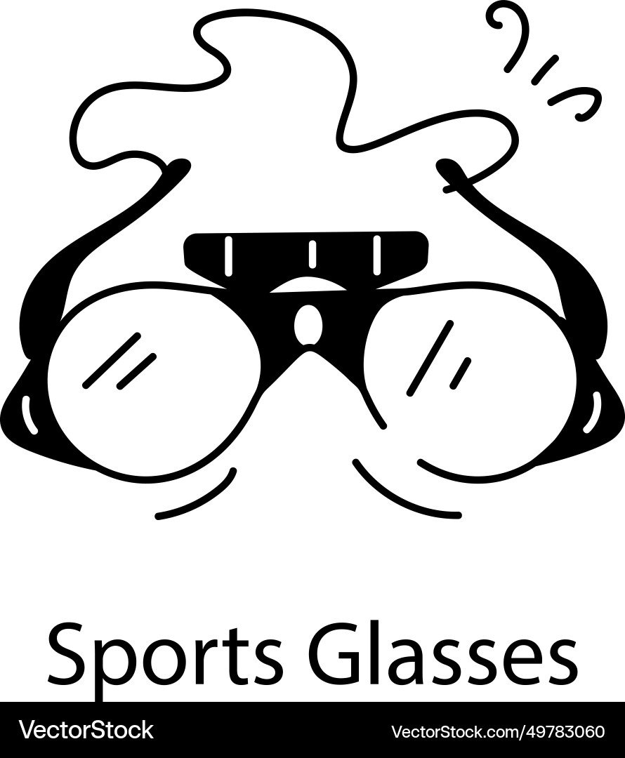Sports glasses Royalty Free Vector Image - VectorStock