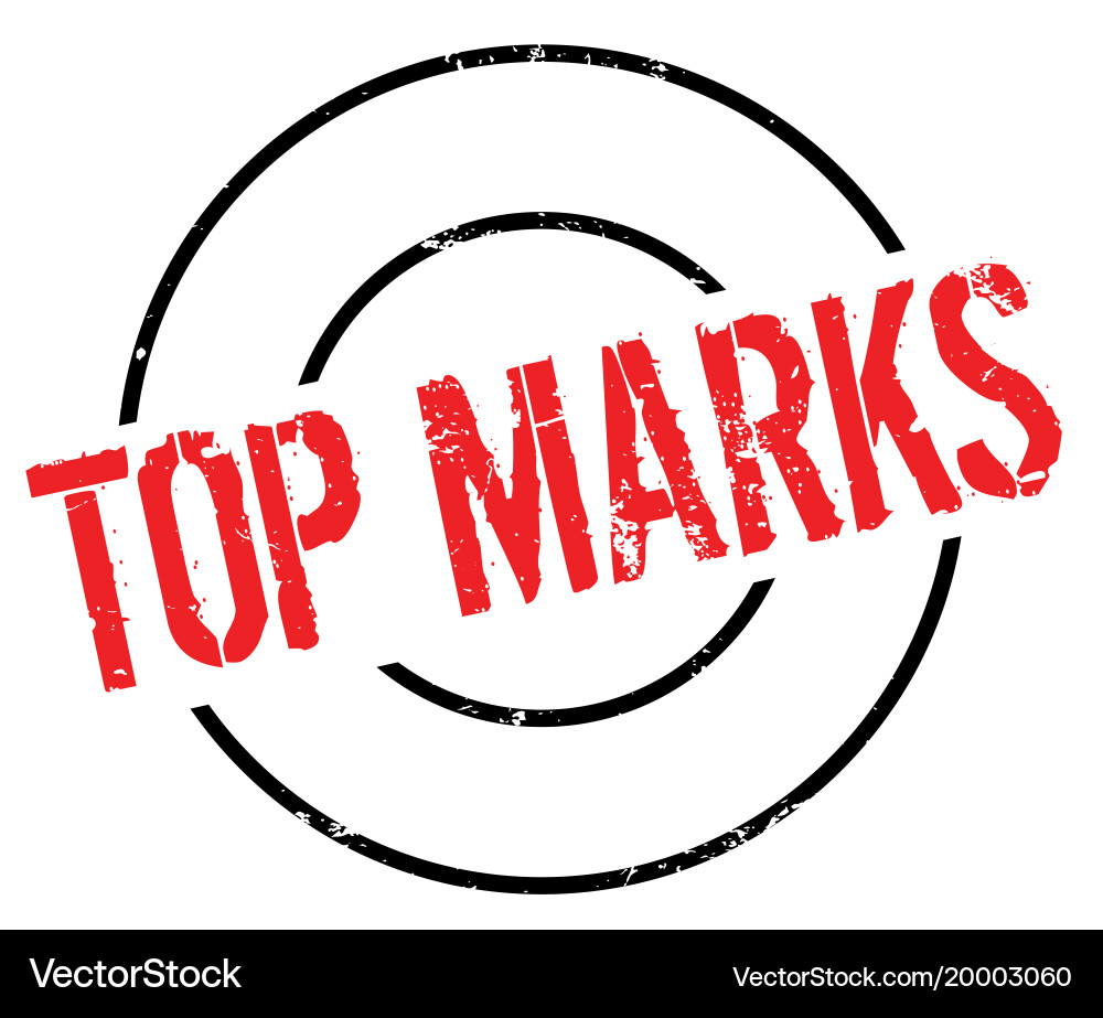 Top marks rubber stamp Royalty Free Vector Image