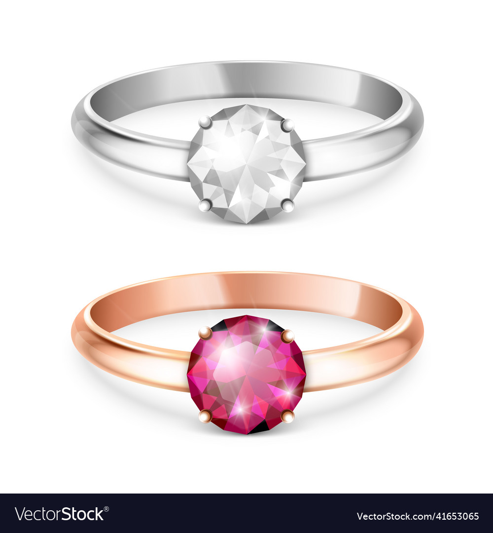 3d realistic silver and golden metal Royalty Free Vector