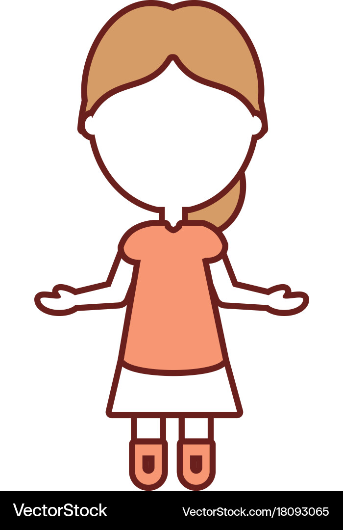 Cartoon girl icon Royalty Free Vector Image - VectorStock