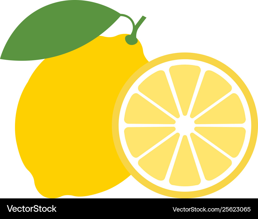 Fresh lemon fruits collection Royalty Free Vector Image