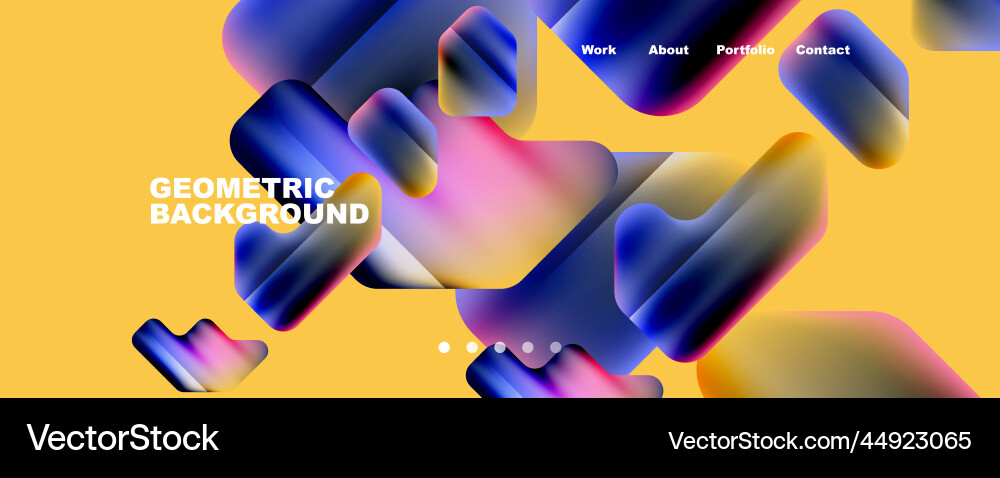 Geometric fluid shapes with liquid colors abstract