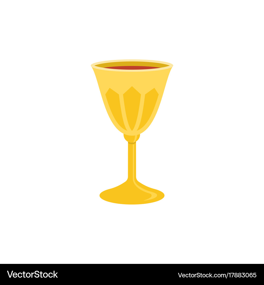 Holy grail or chalice with red wine Royalty Free Vector