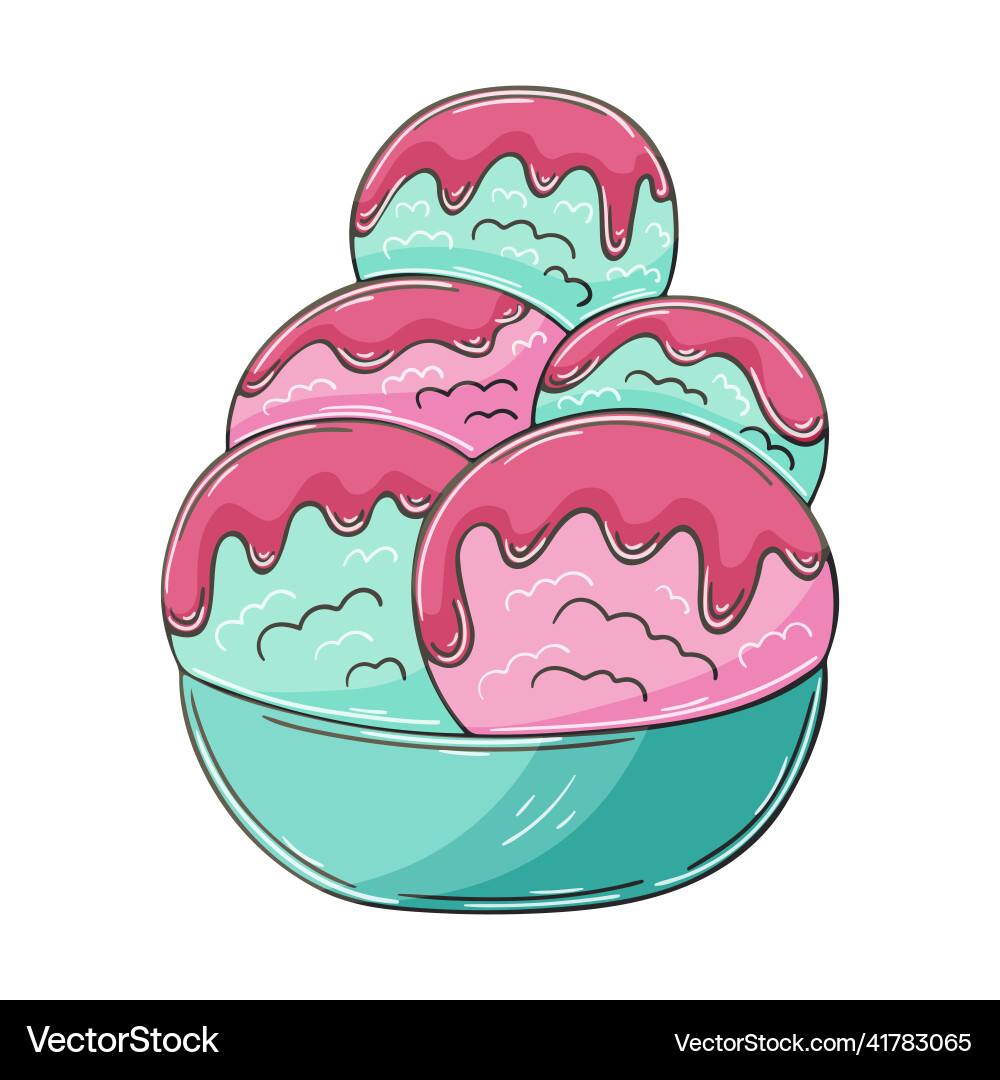 In hand draw style sweet dessert graphic element Vector Image