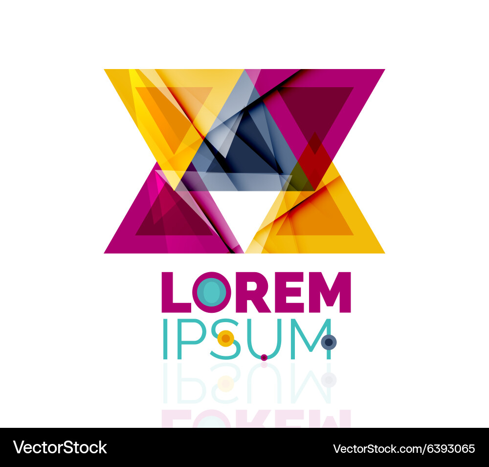 Logo abstract geometric business icon Royalty Free Vector