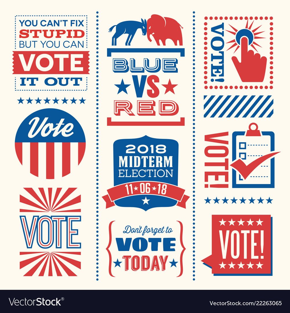 Motivational designs to encourage the vote Vector Image