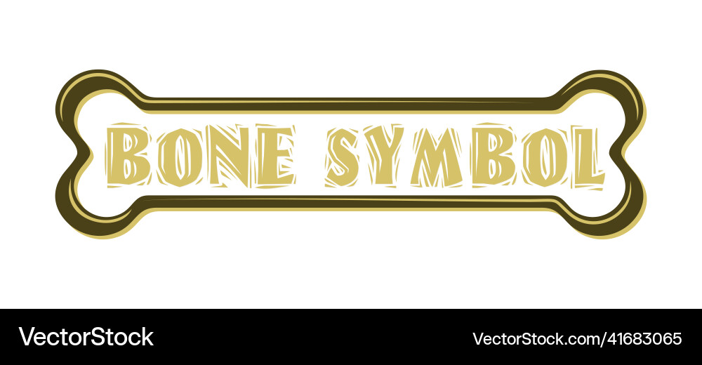 Symbol of animal bone Royalty Free Vector Image