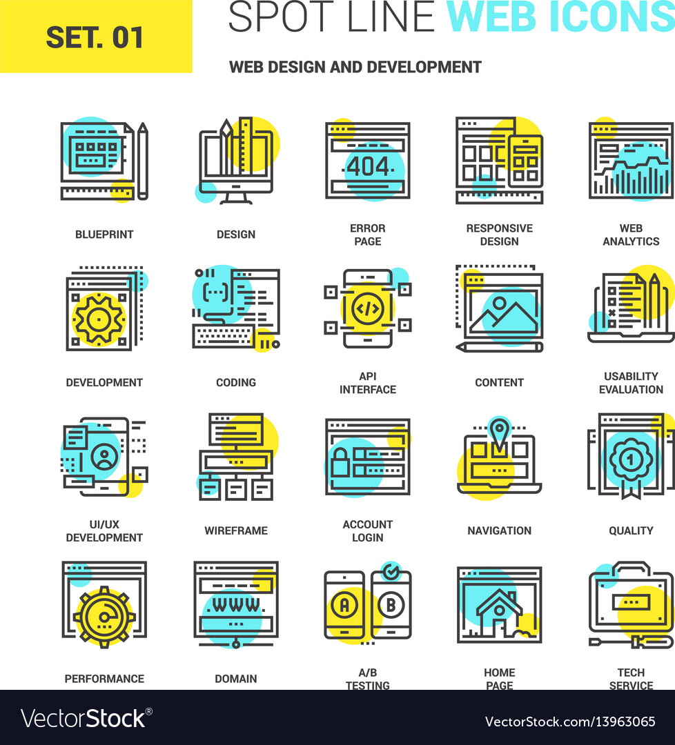Web design and development Royalty Free Vector Image