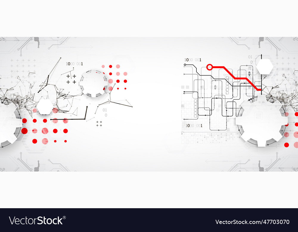 Abstract technology concept circuit board high Vector Image