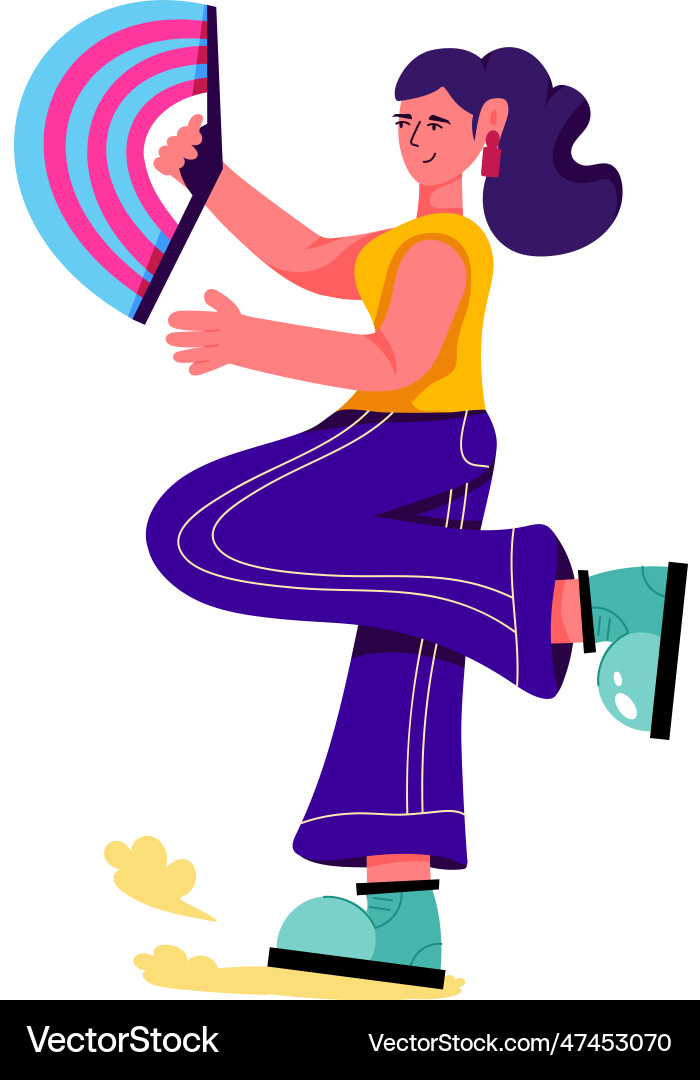 Activist woman Royalty Free Vector Image - VectorStock