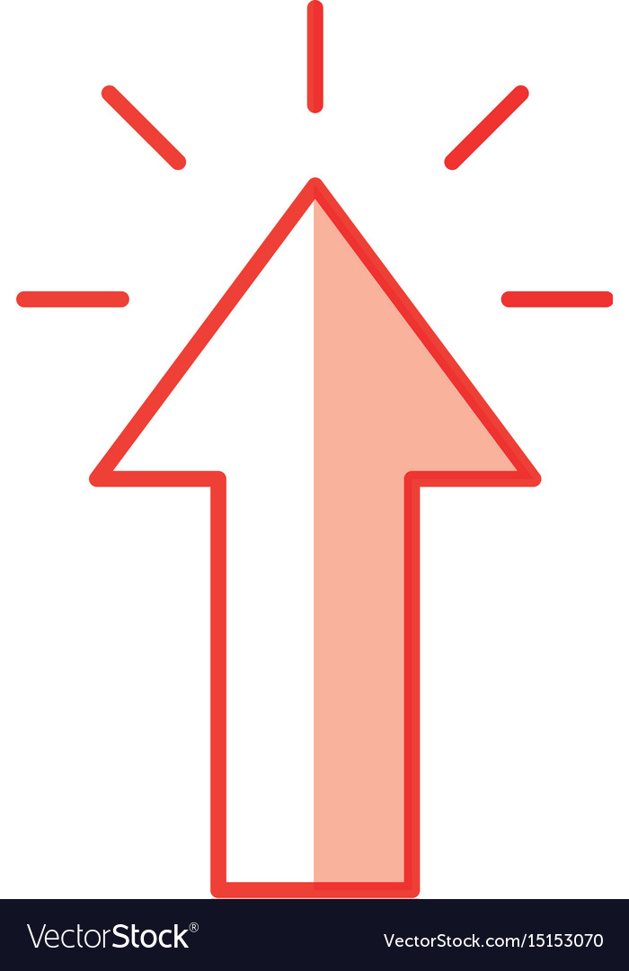 Arrow pointer isolated icon Royalty Free Vector Image