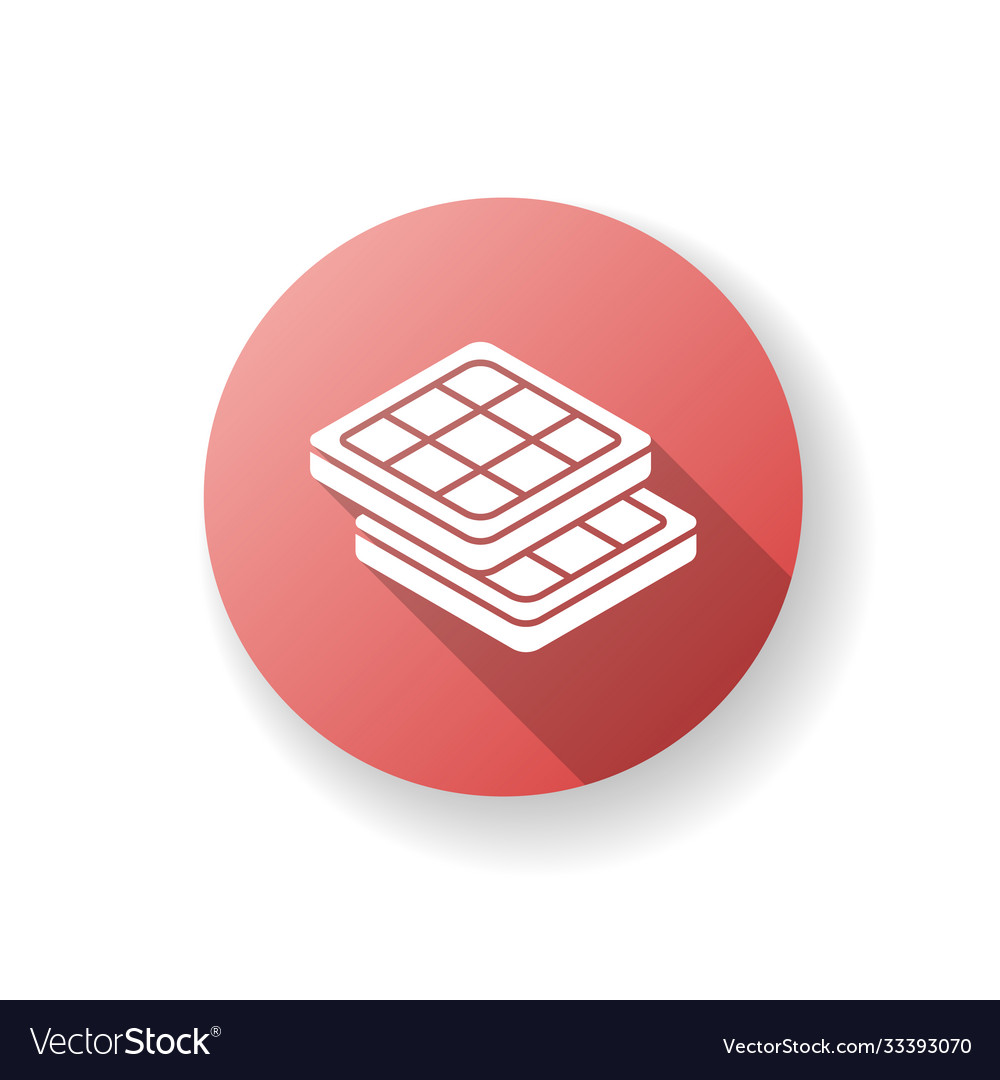 Belgian waffles flat design long shadow glyph icon Belgian waffles flat design long shadow glyph icon
