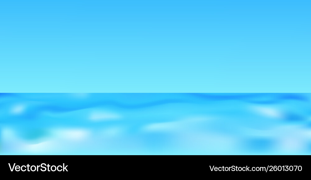 Blue ocean or sea underwater waves Royalty Free Vector Image