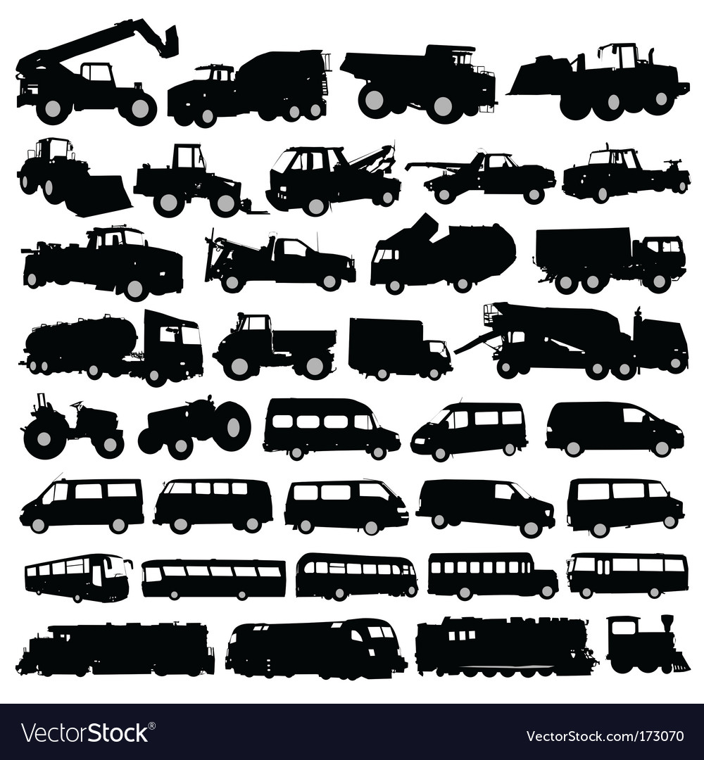 Construction vehicles Royalty Free Vector Image