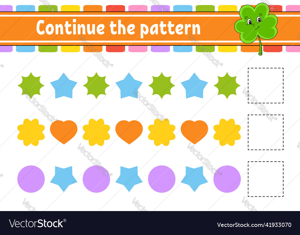Continue the pattern education developing Vector Image