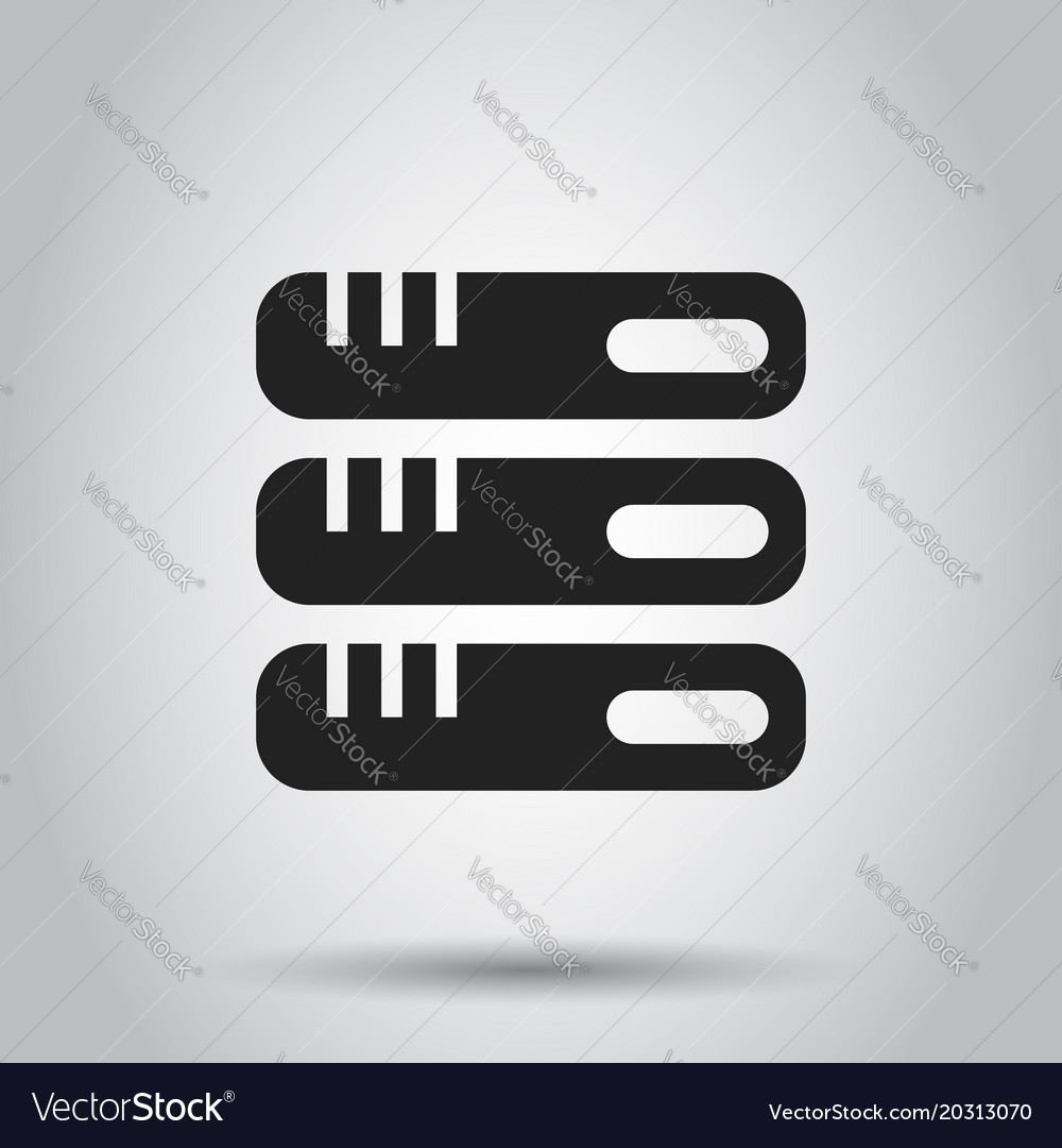 Database server icon storage Royalty Free Vector Image