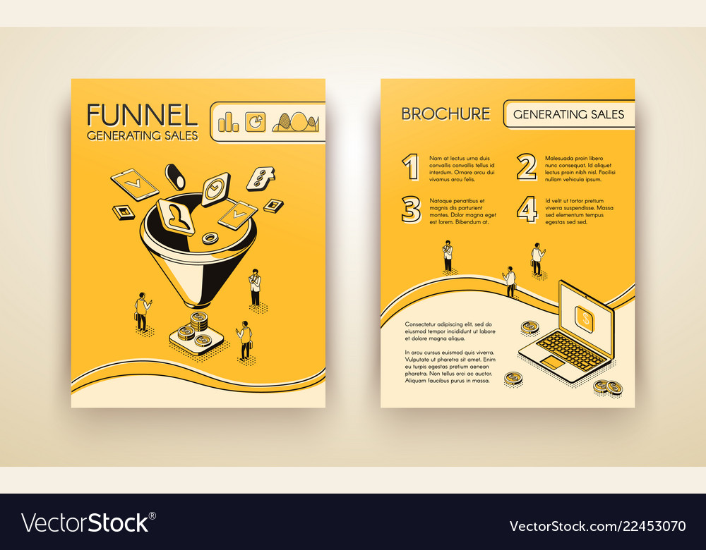 Generating sales presentation pages layout Vector Image Generating sales presentation pages layout Vector Image
