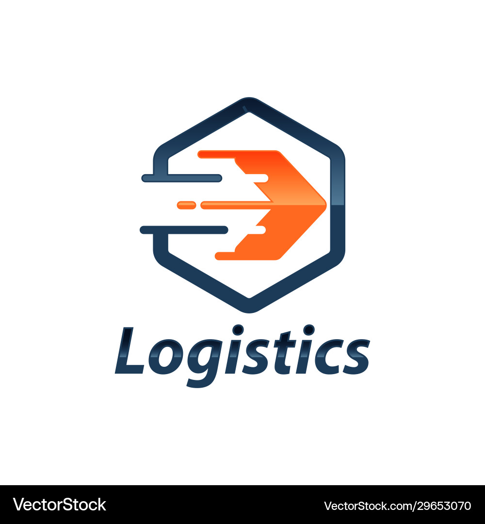 Logo for logistics and delivery company Royalty Free Vector